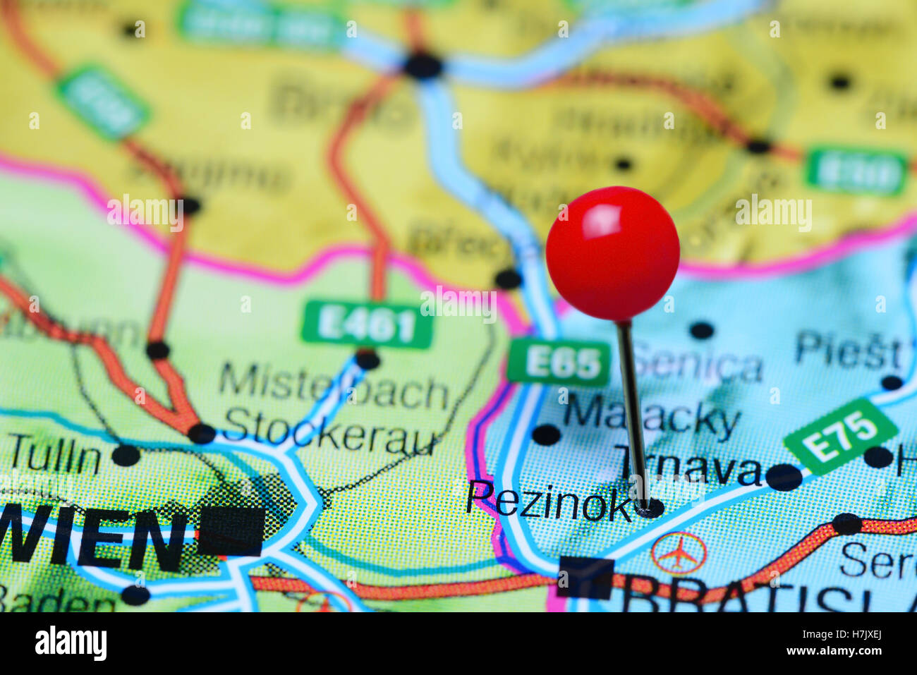 Pezinok pinned on a map of Slovakia Stock Photo - Alamy