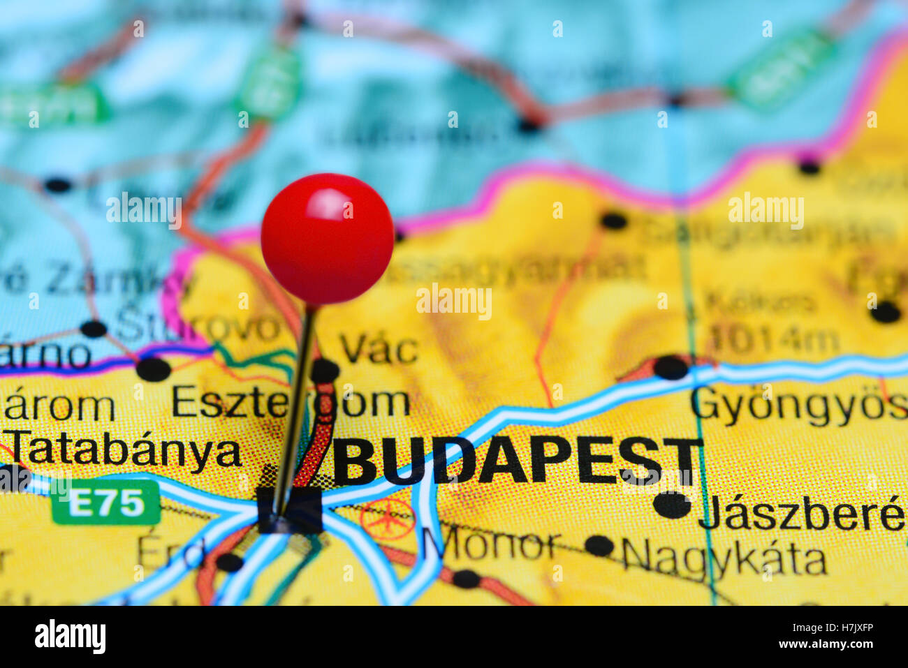 Budapest city map hi-res stock photography and images - Alamy