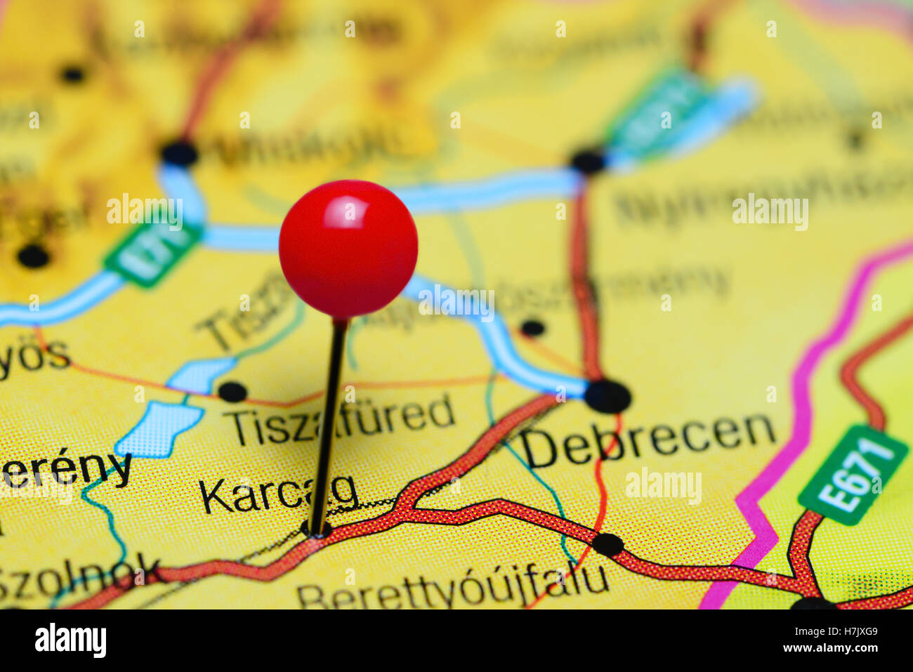 Karcag map hi-res stock photography and images - Alamy