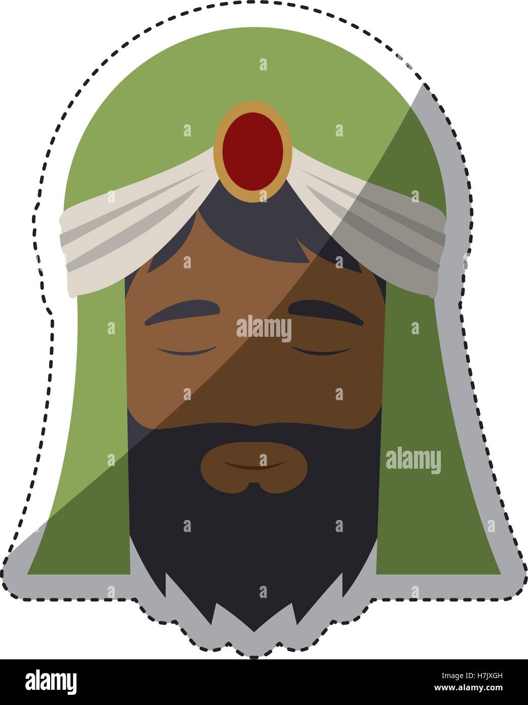 Wiseman cartoon icon. Happy epiphany day holy night and christmas theme ...
