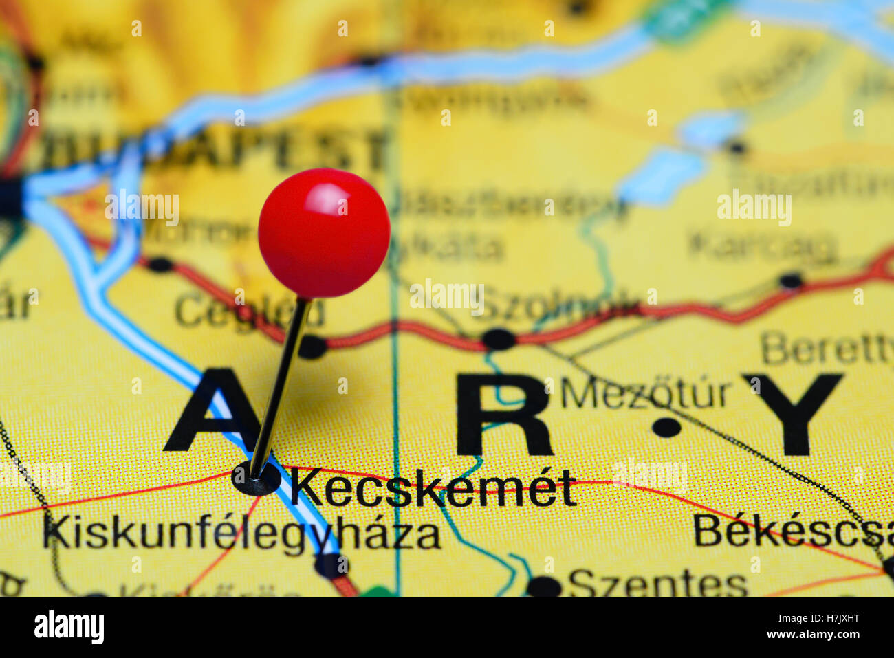 Kecskemet map hi-res stock photography and images - Alamy