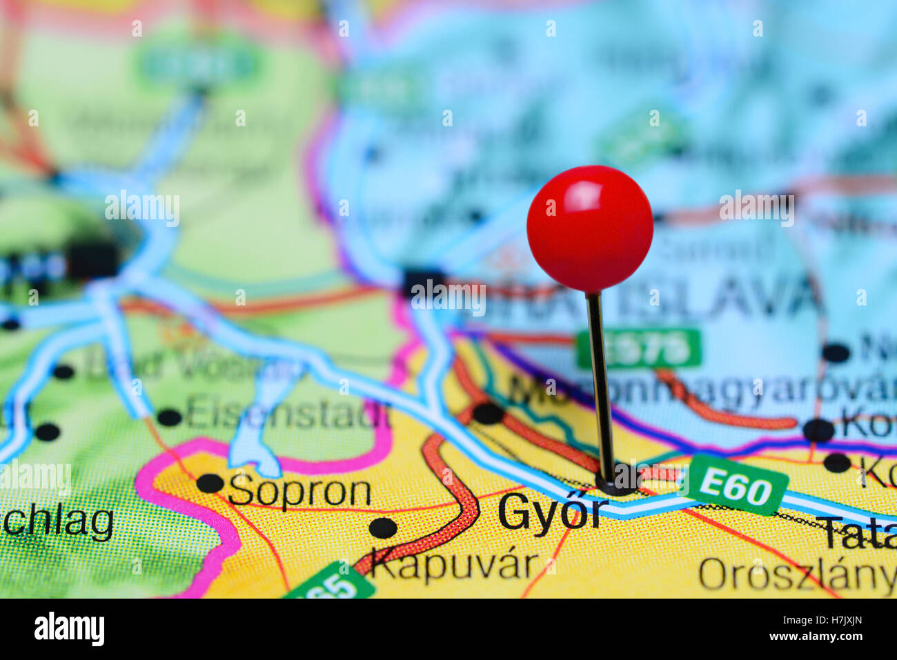 Gyor map hi-res stock photography and images - Alamy