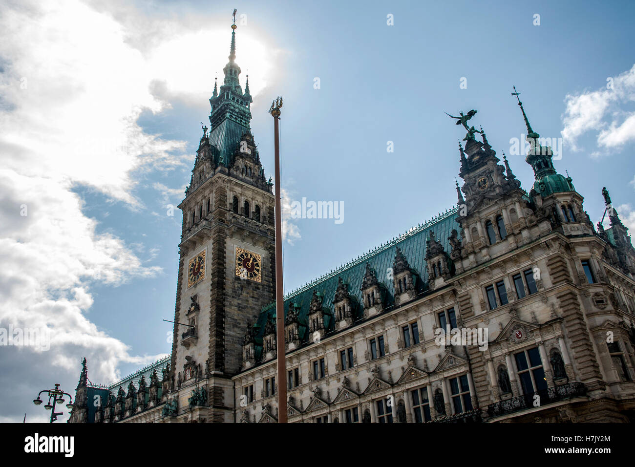Hamburg City Germany the Town Hall old historic Building Stock Photo ...