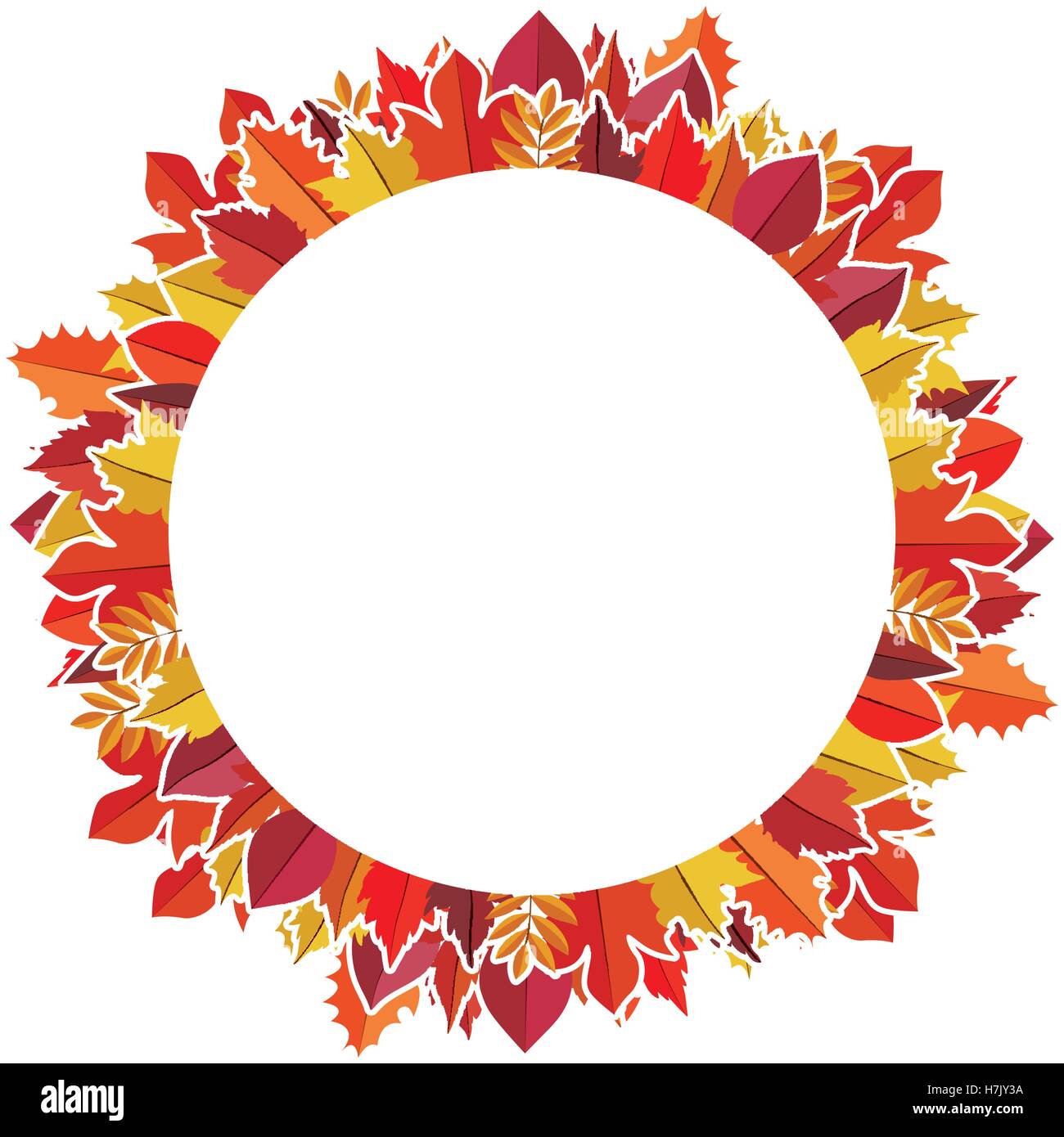Leaves icon. Autumn season floral garden and nature theme. Vector ...