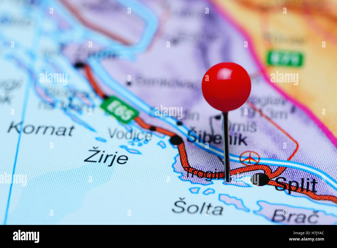 Trogir croatia map hi-res stock photography and images - Alamy