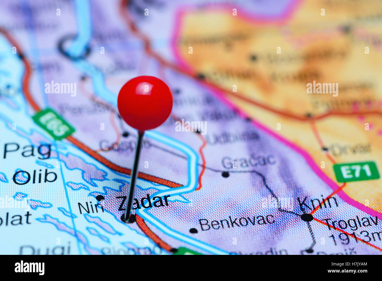 Zadar map hi-res stock photography and images - Alamy