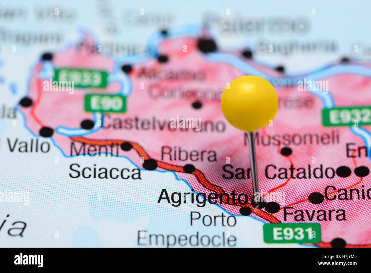 Agrigento map hi-res stock photography and images - Alamy