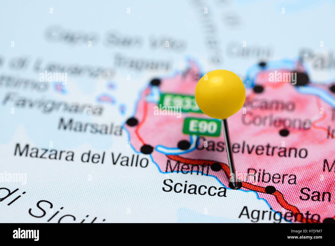 Sciacca italy map hi-res stock photography and images - Alamy