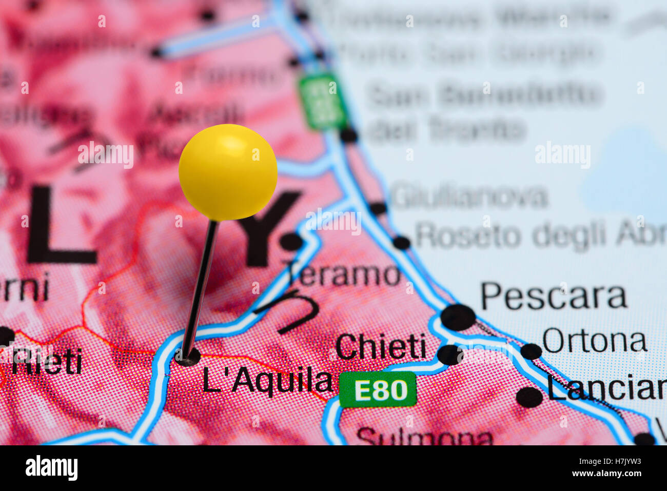 L aquila map hi-res stock photography and images - Alamy