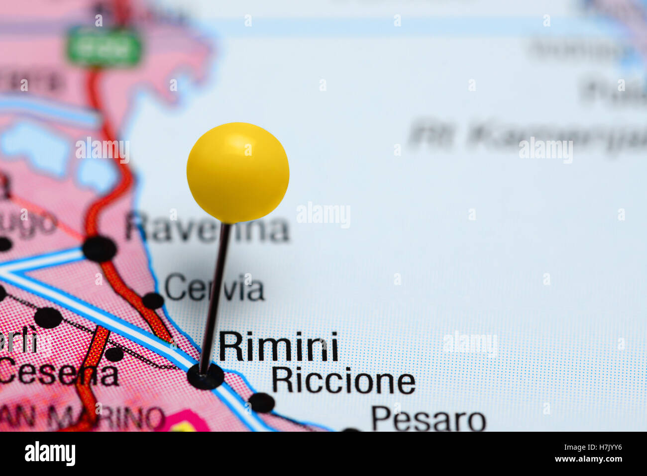 Rimini on a map hi-res stock photography and images - Alamy