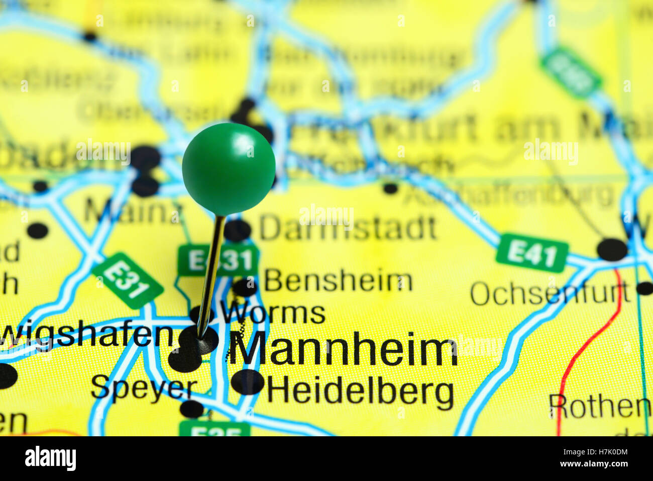 Mannheim map hi-res stock photography and images - Alamy