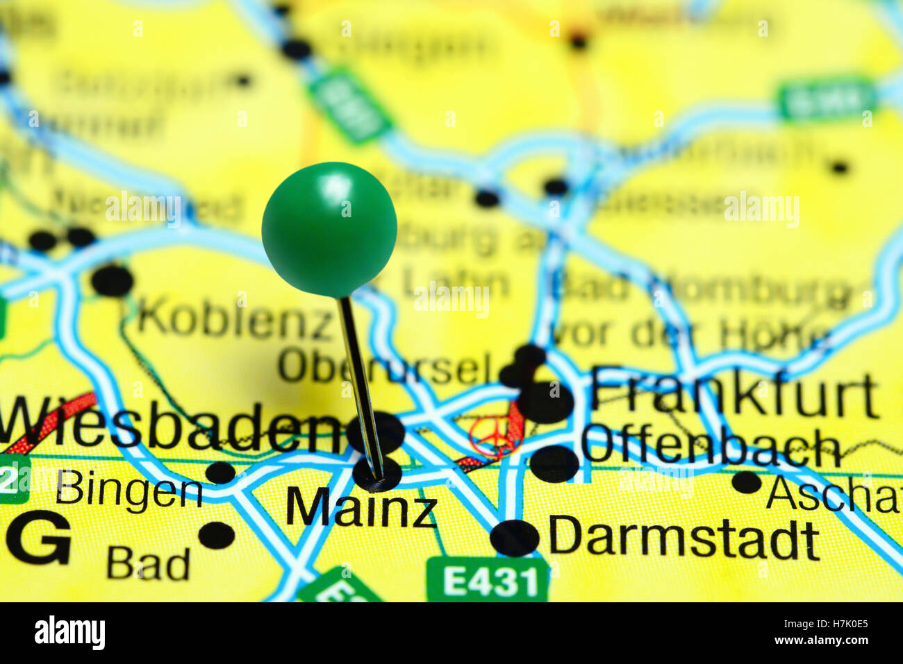 Mainz map hi-res stock photography and images - Alamy