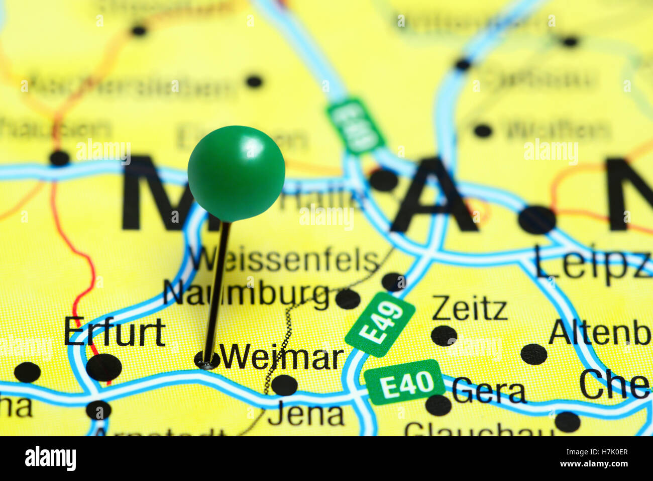 Weimar map hi-res stock photography and images - Alamy
