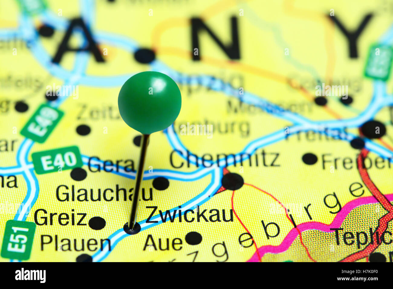 Map of zwickau hi-res stock photography and images - Alamy