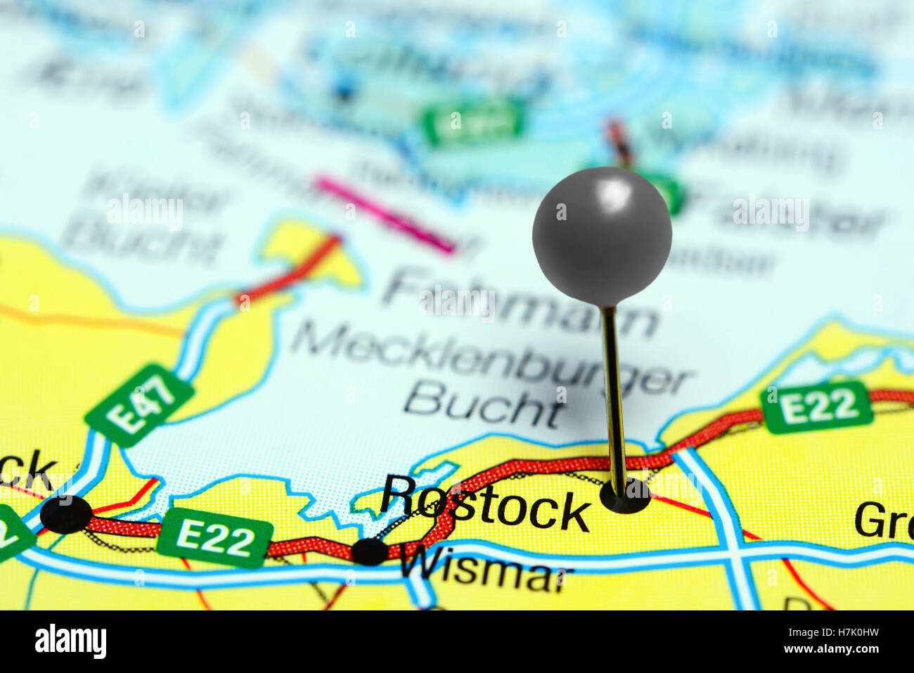 Rostock map hi-res stock photography and images - Alamy