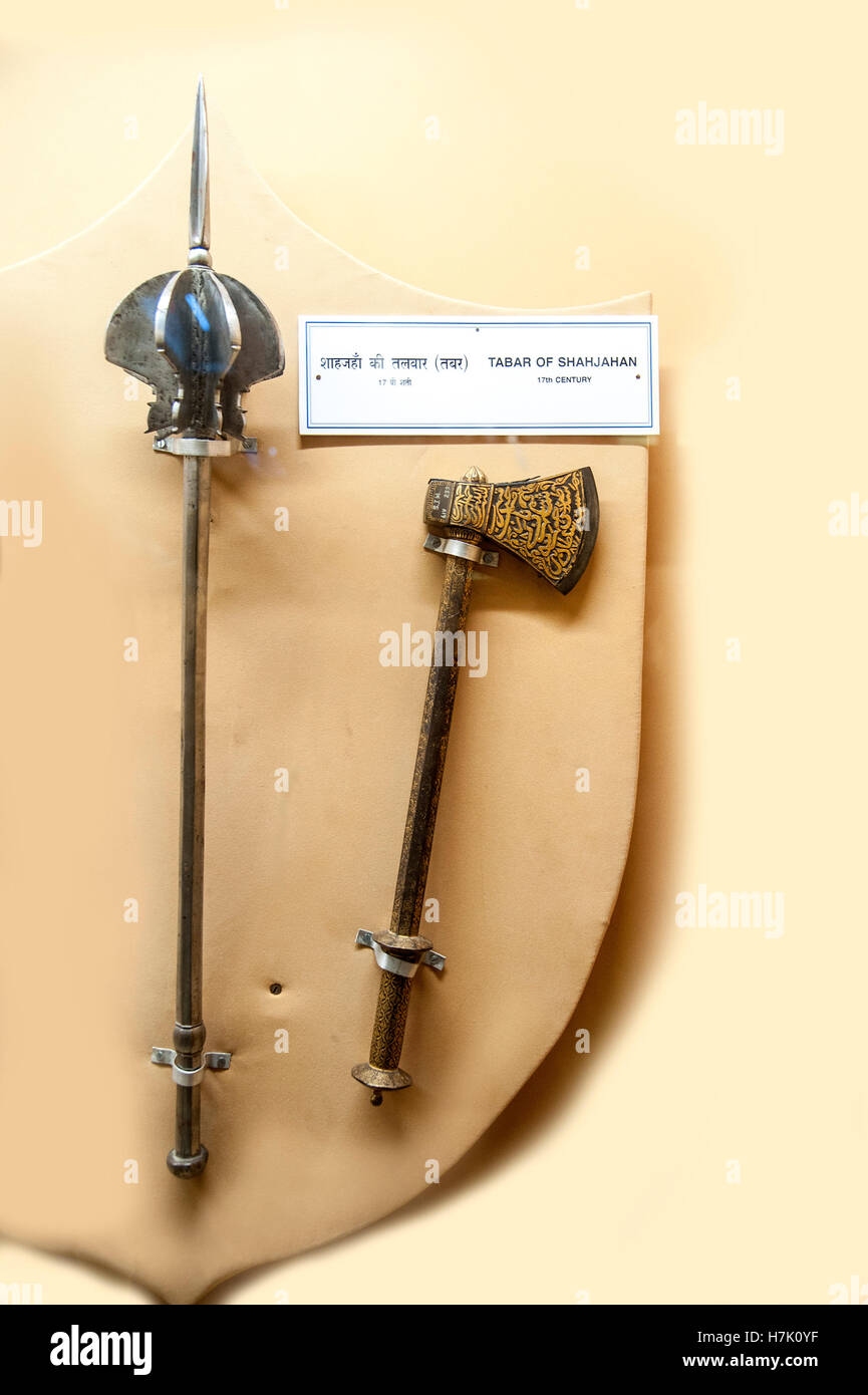 17th century tabar of Shahjahan sword in Salar Jung Museum Hyderabad ...