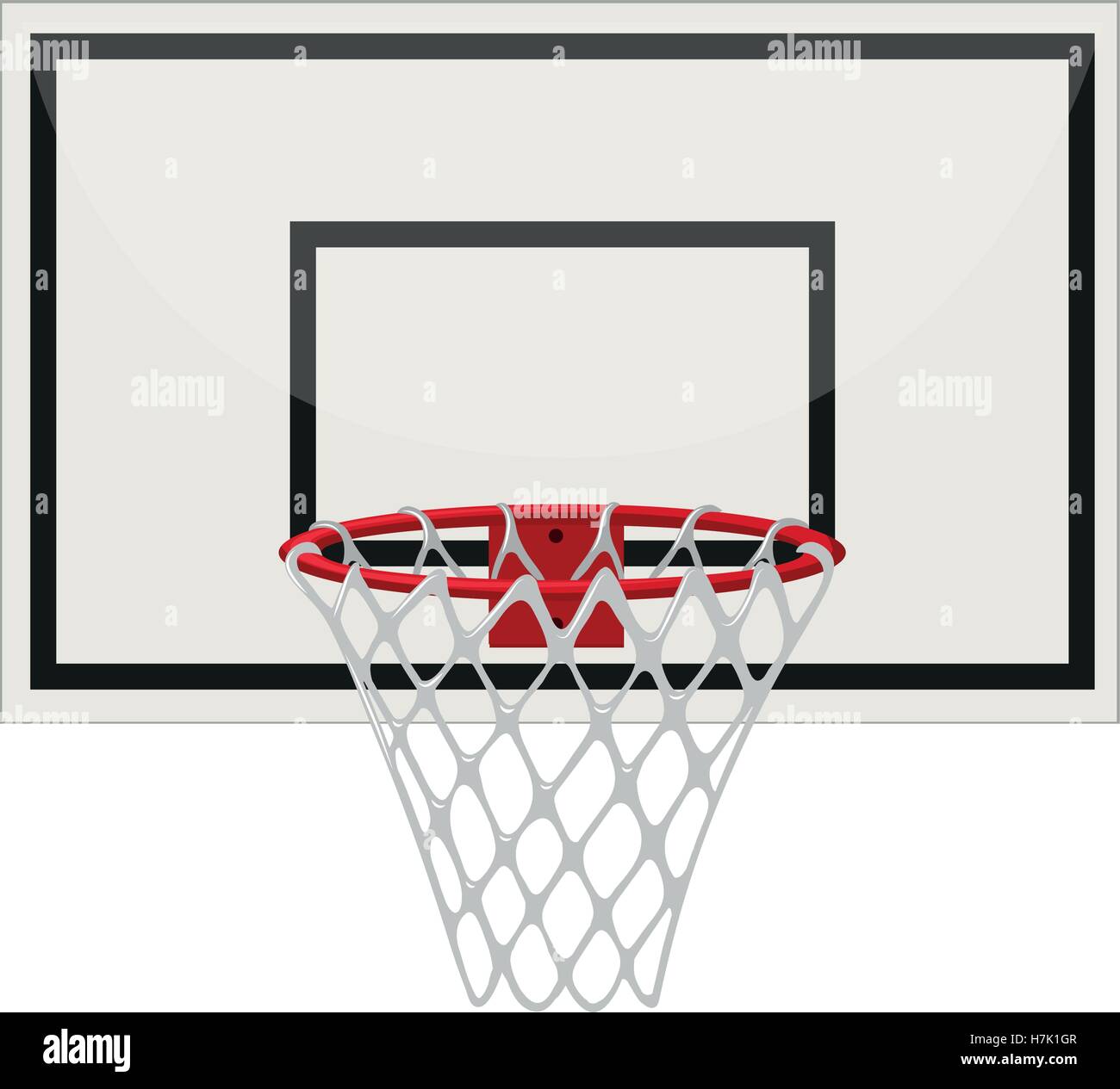 Basketball ring on white background illustration Stock Vector Image ...