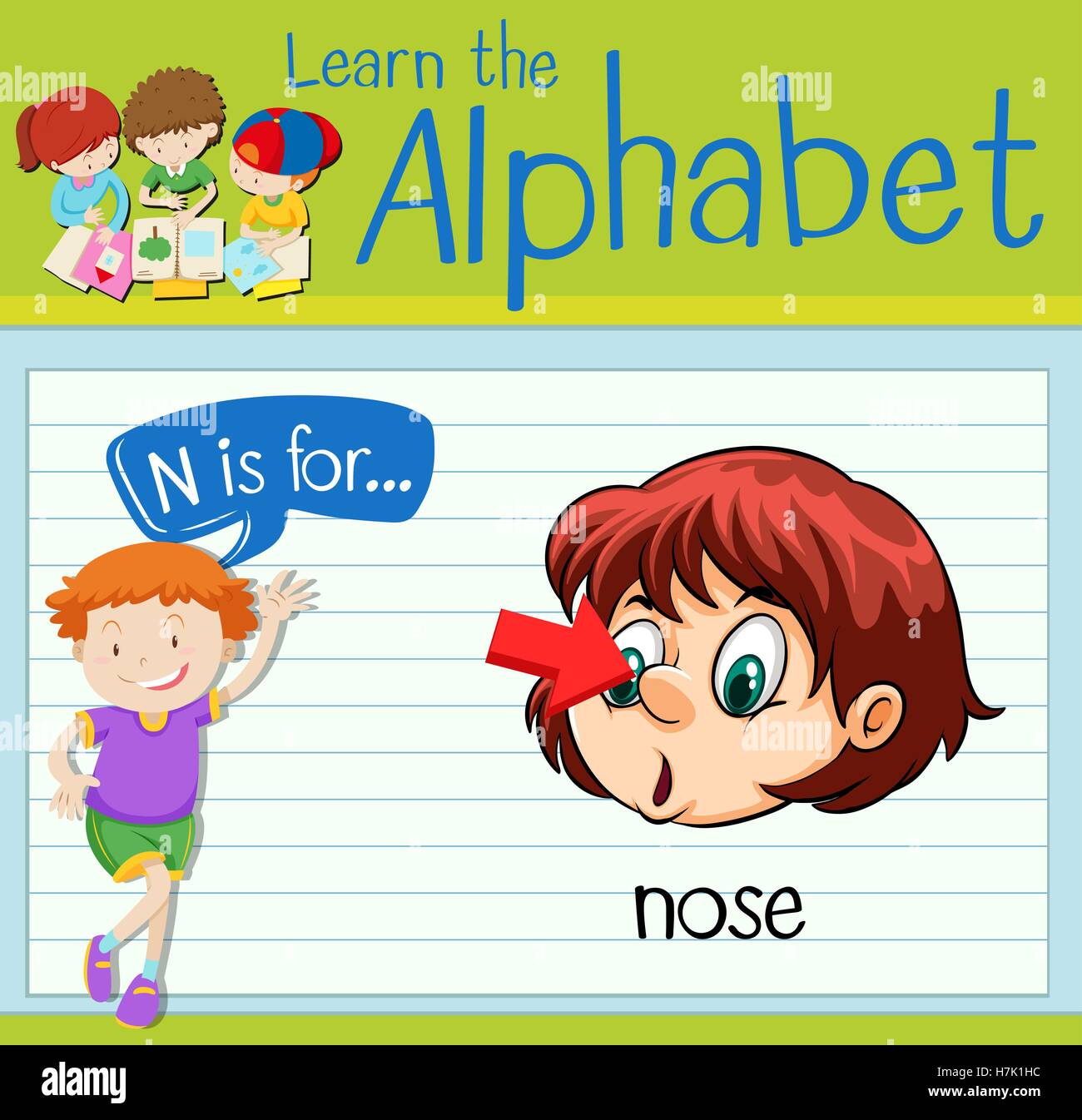 N for nose Stock Vector Images - Alamy