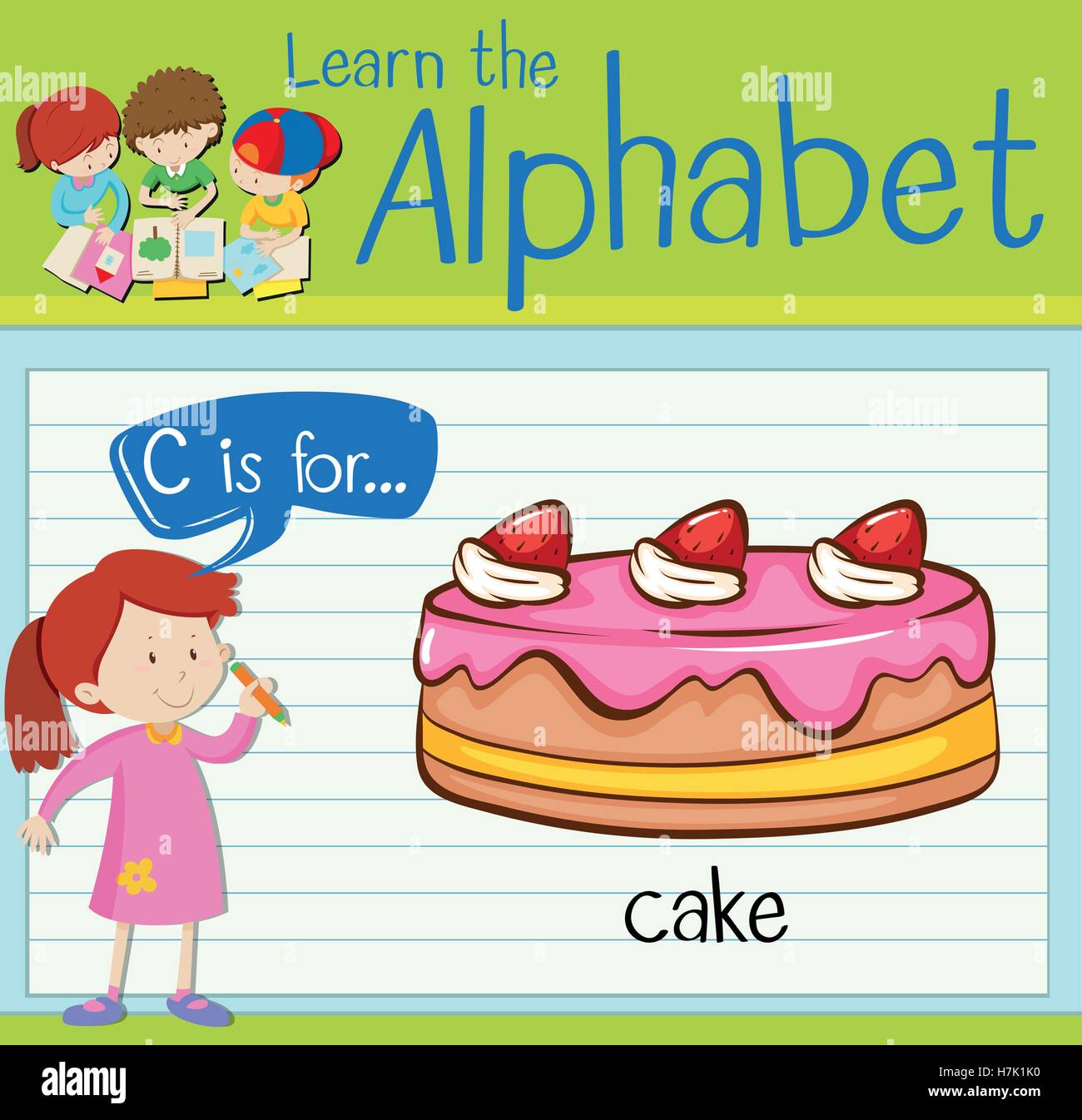 C for cake Stock Vector Images - Alamy