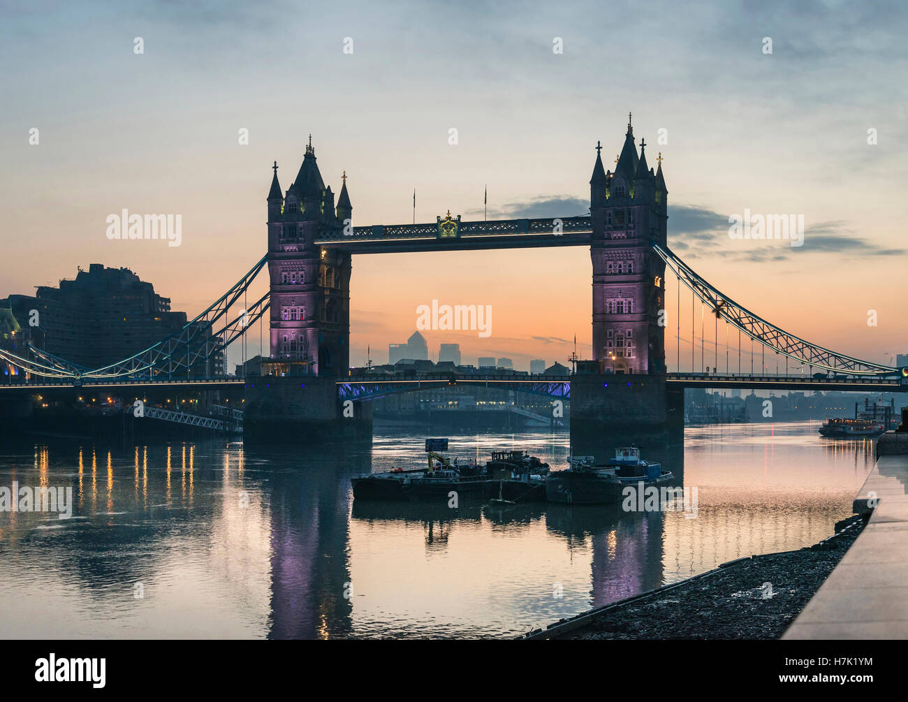 Stunning Autumn Fall sunrise over Tower Bridge and River Thames in ...