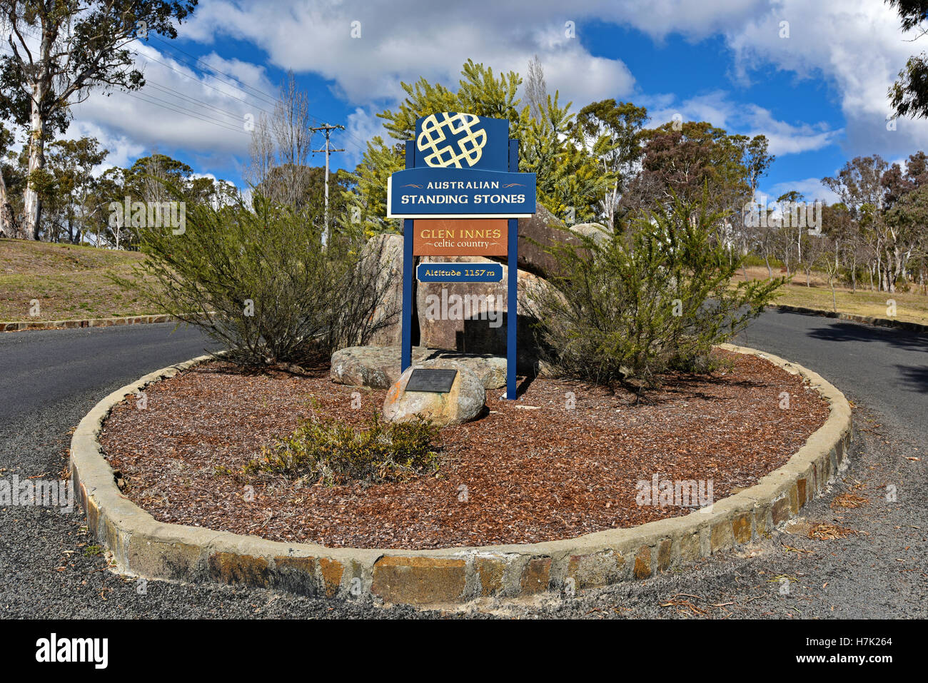 sign at the entrance to the Glen Innes Standing Stones tourast ...