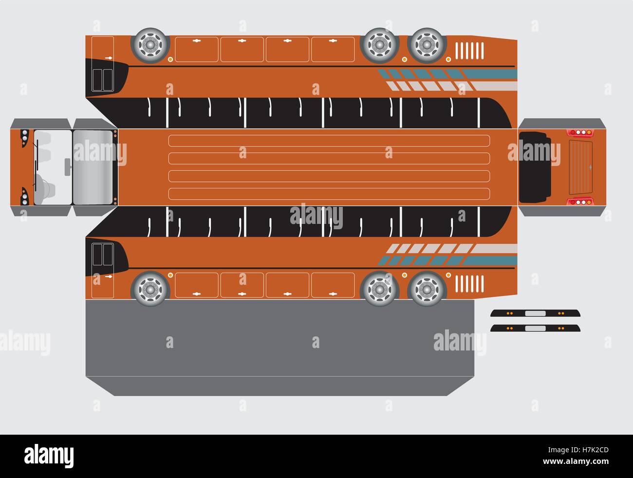 Super Long 15 Meter Paper bus model Stock Vector Image & Art - Alamy