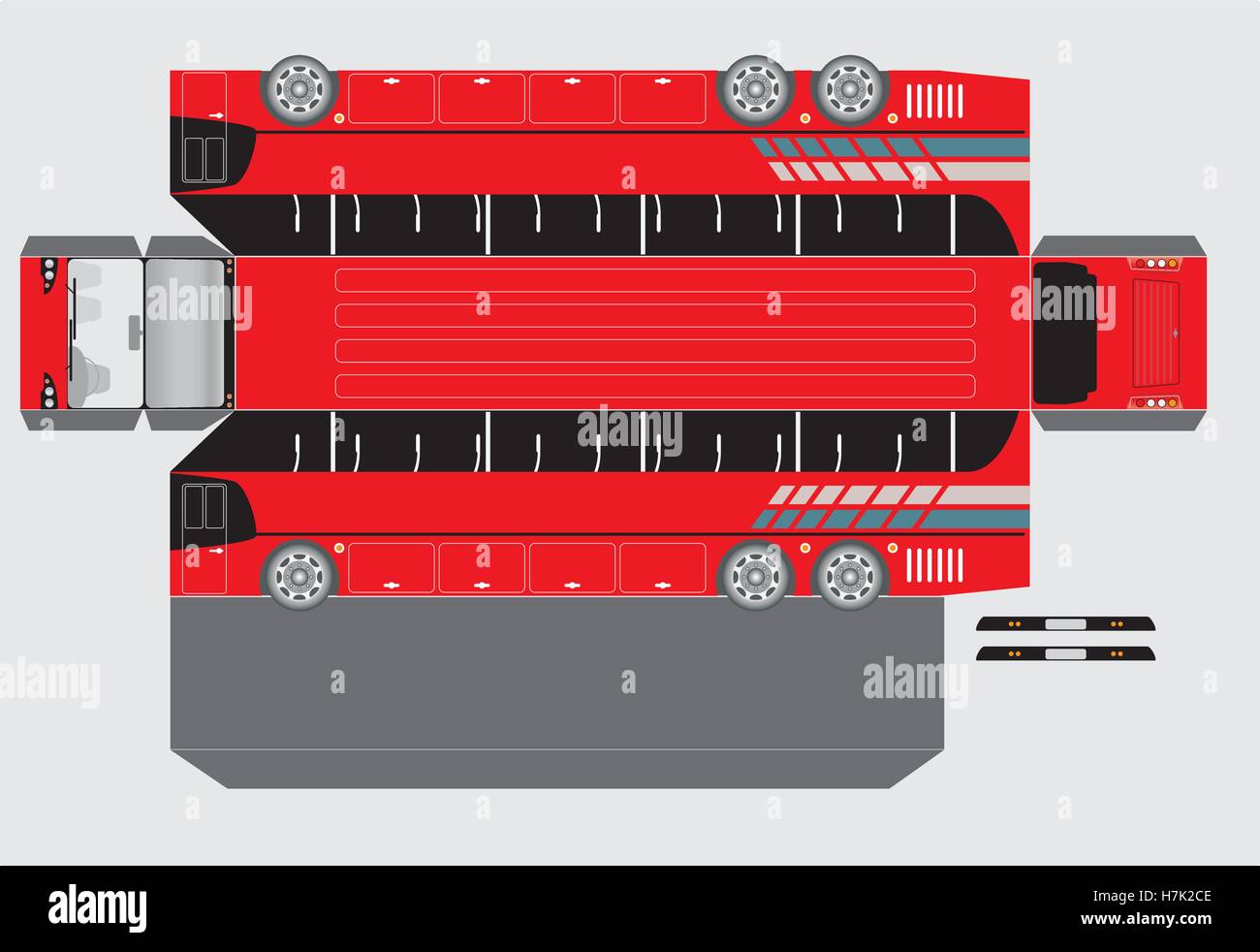Super Long 15 Meter Paper bus model Stock Vector Image & Art - Alamy