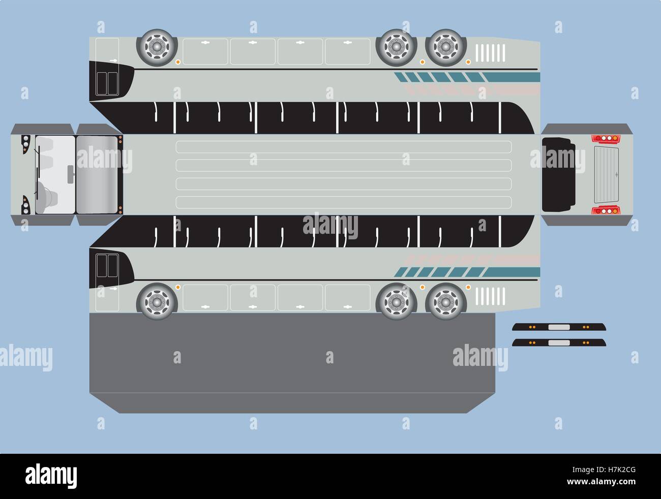 Super Long 15 Meter Paper bus model Stock Vector Image & Art - Alamy