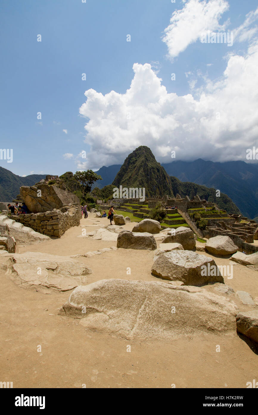 Inca ruins at Machu Picchu, Peru Stock Photo - Alamy