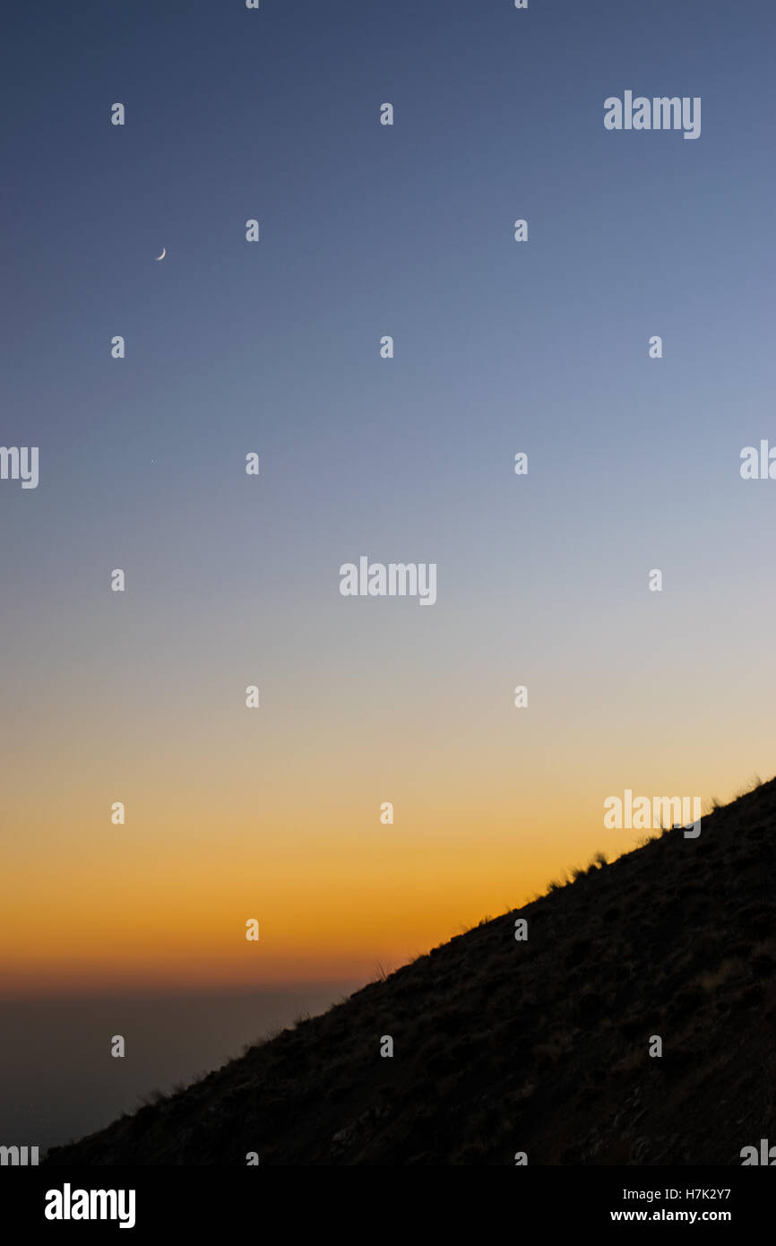 moon in sunset Stock Photo - Alamy