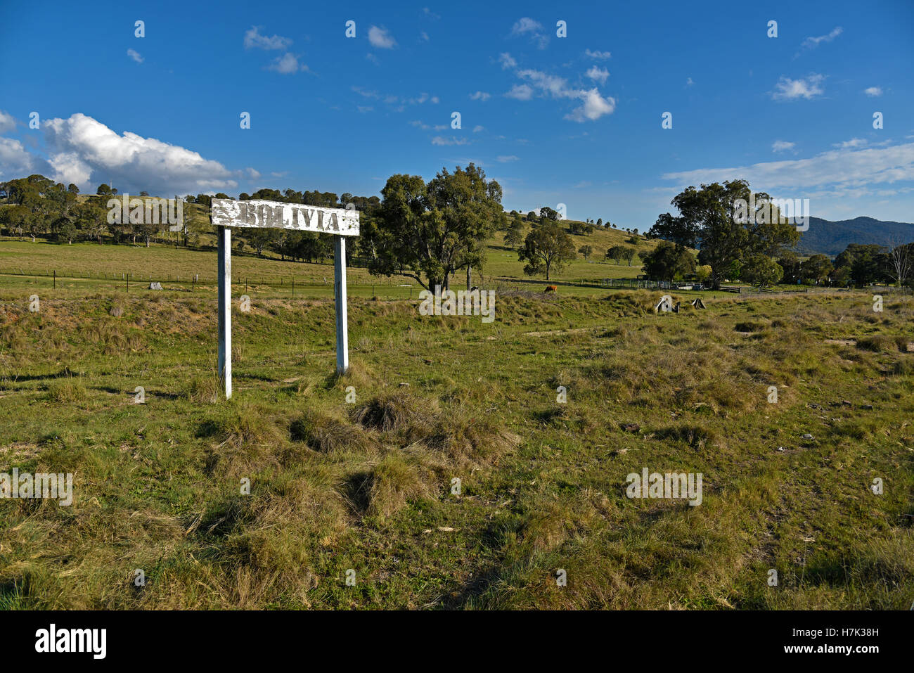 Sign at the abandoned and derelict Bolivia Railway Station in new ...