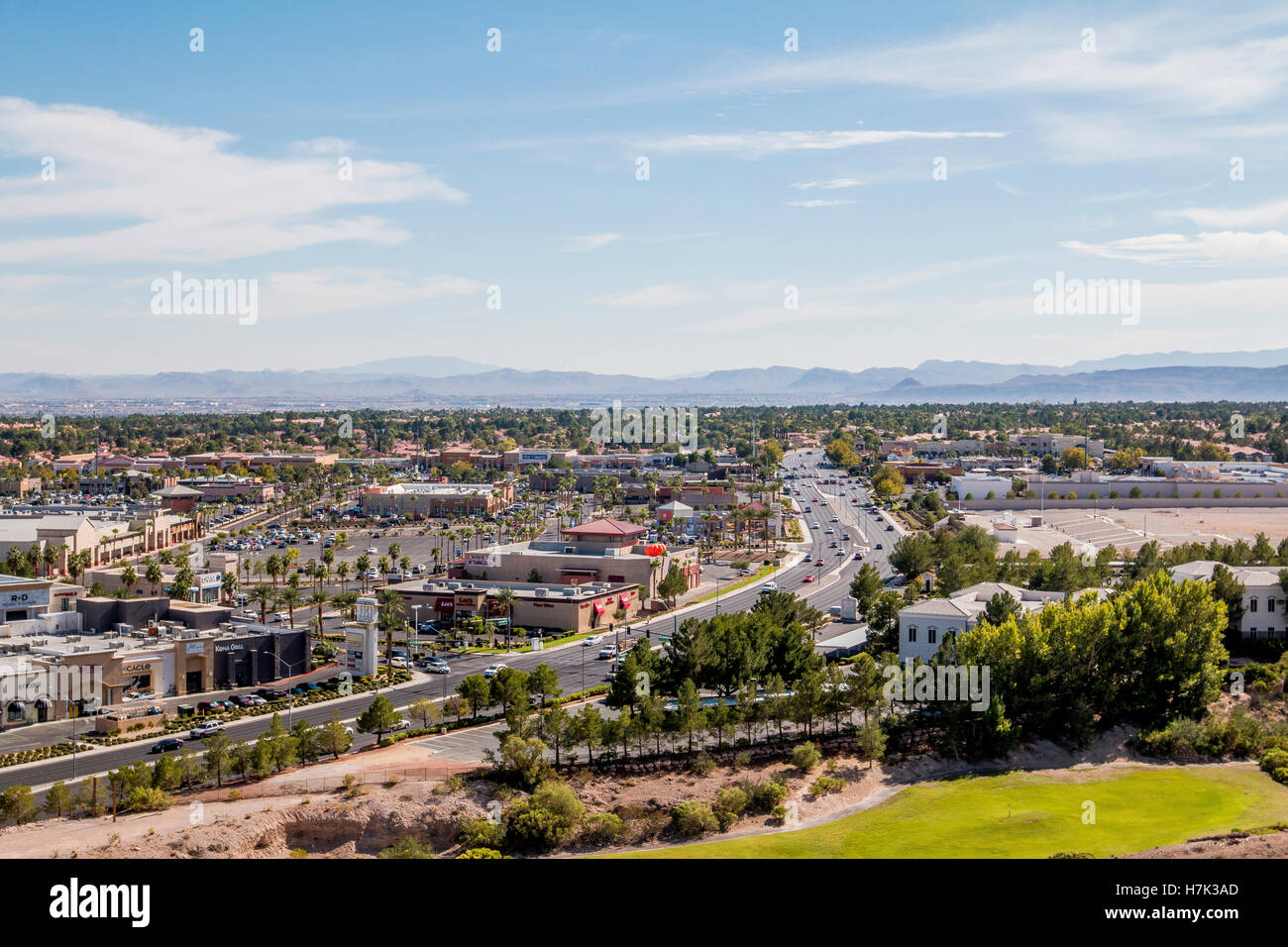 wide angle cityscape Las Vegas, Nevada, USA Stock Photo - Alamy