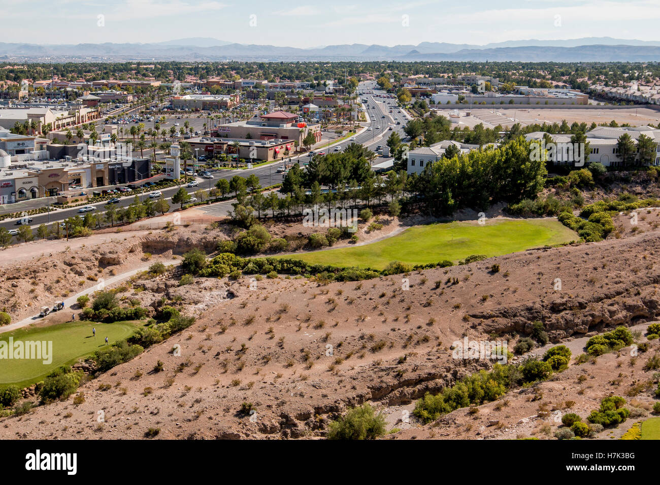wide angle cityscape Las Vegas, Nevada, USA Stock Photo - Alamy