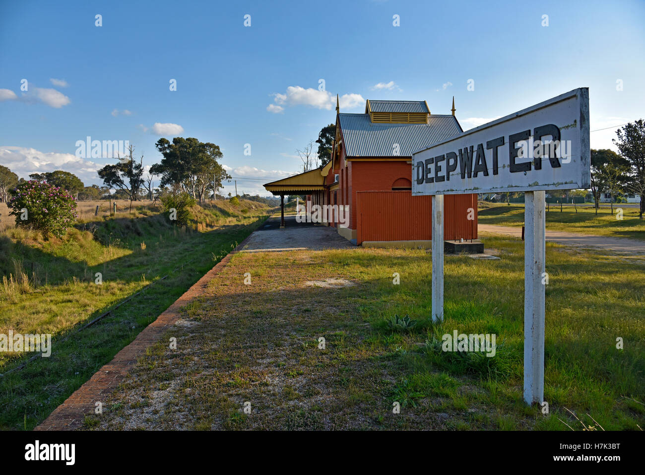 The abandoned Deepwater Railway station at Deepwater, new england, nsw ...