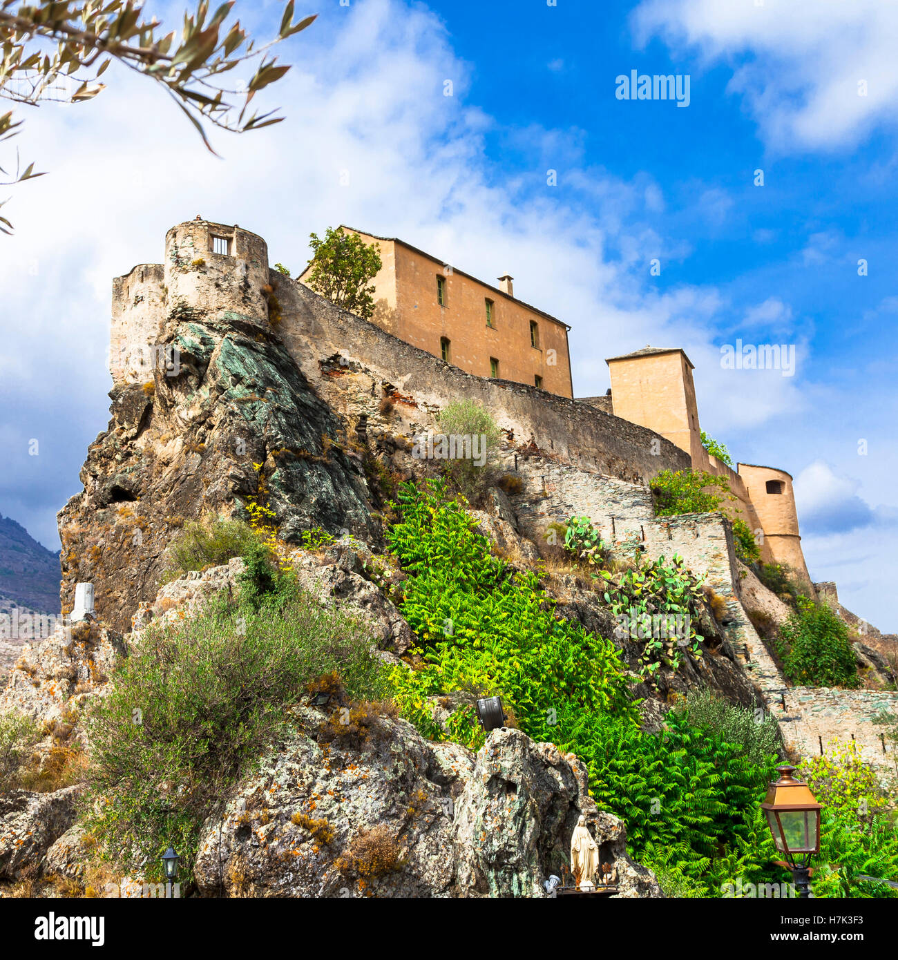 Impressive old citadel,Corte ,Corsica,France Stock Photo - Alamy