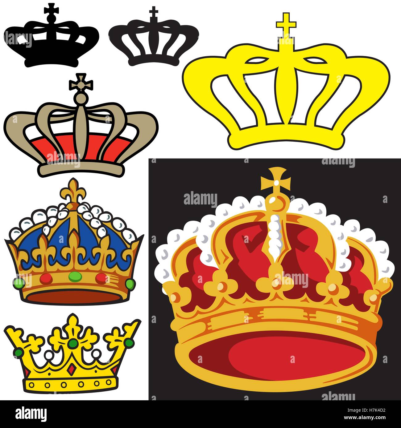 Royal Crown Set Stock Vector Image & Art - Alamy