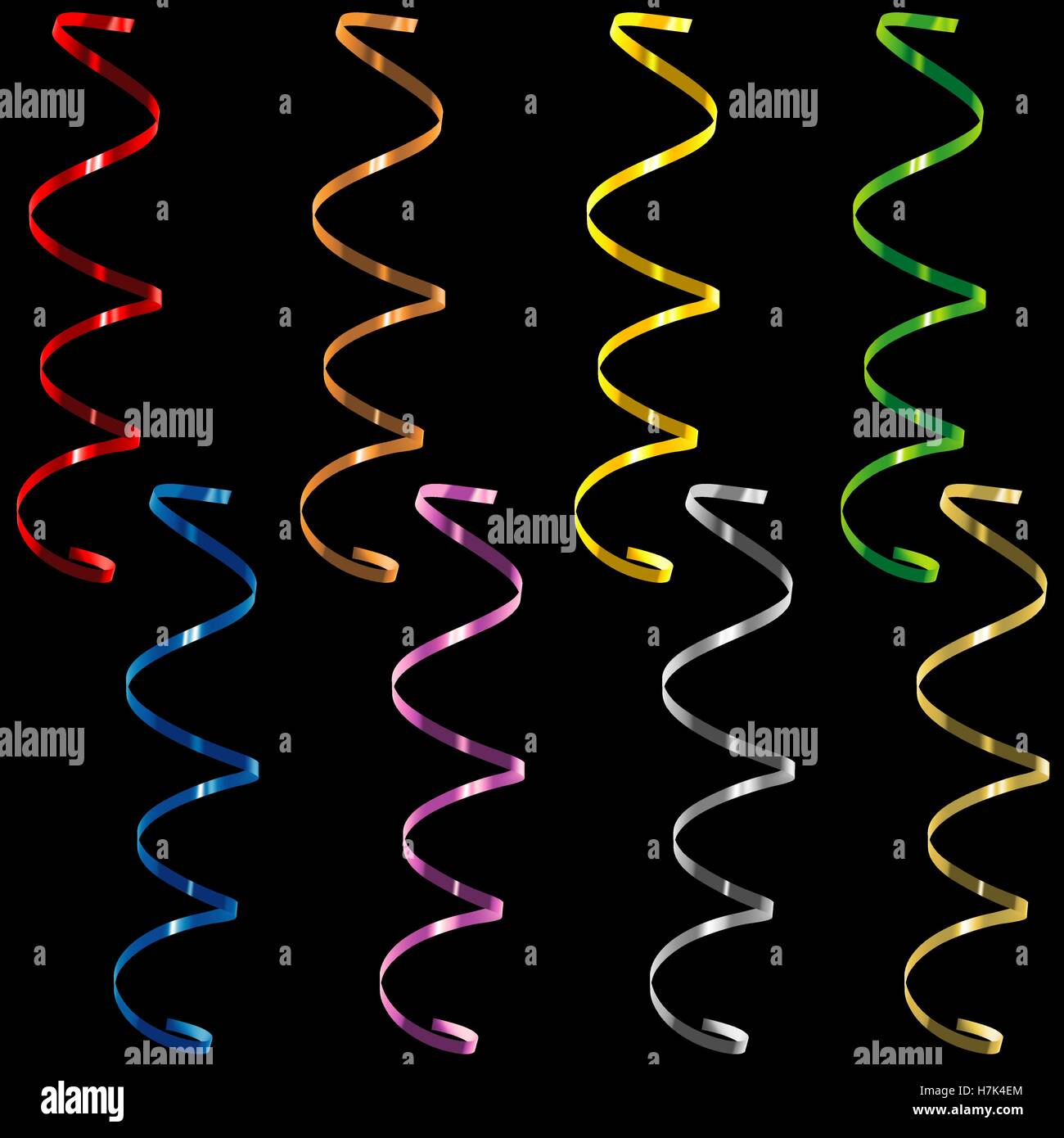 Colored Curly Confetti Stock Vector Image & Art - Alamy