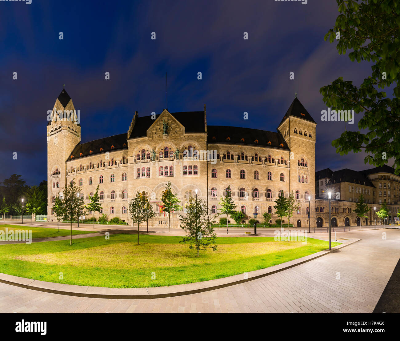 Panoramic shot of the former Prussian Government Building in Koblenz ...