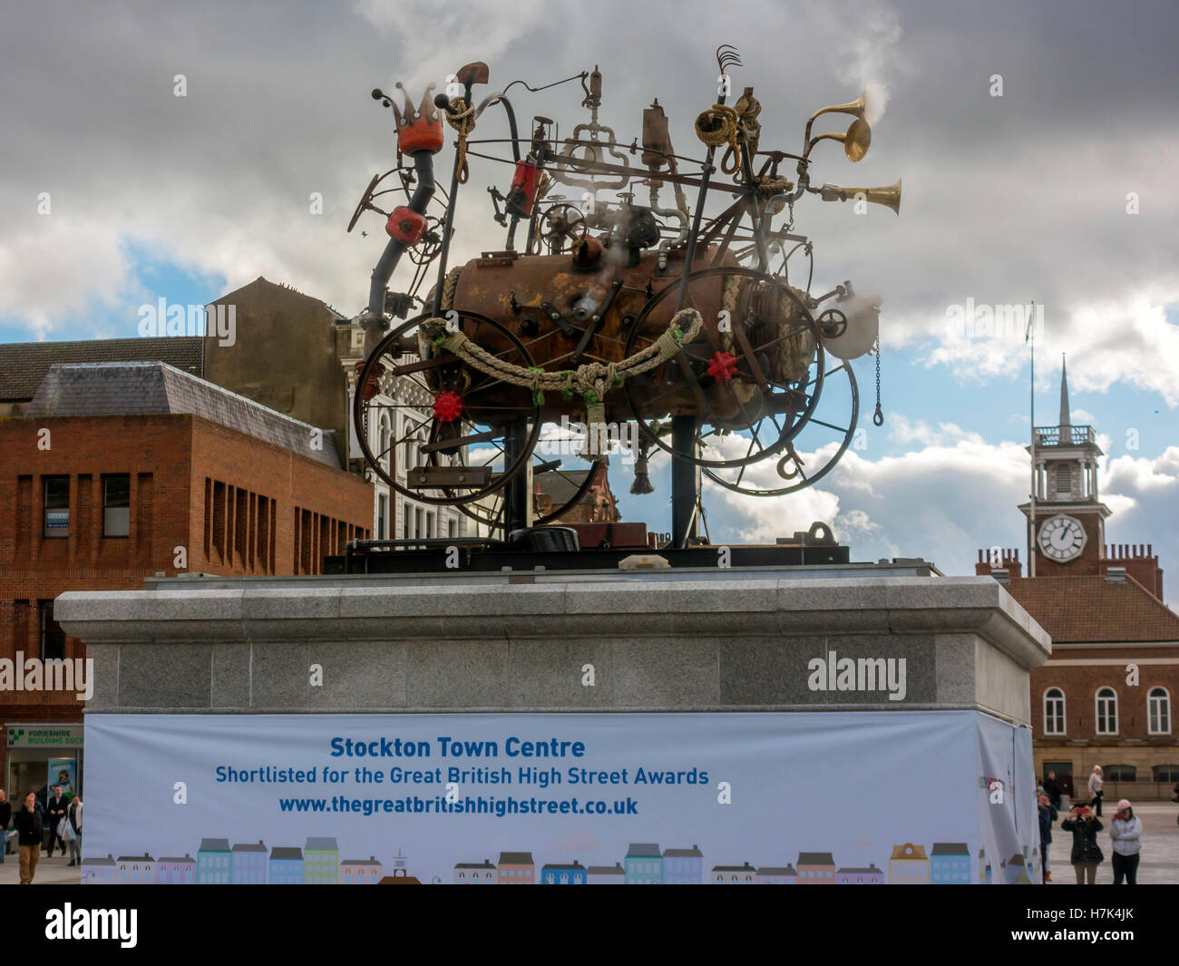 The Stockton Flyer automaton sculpture based on Stephensons Locomotion ...