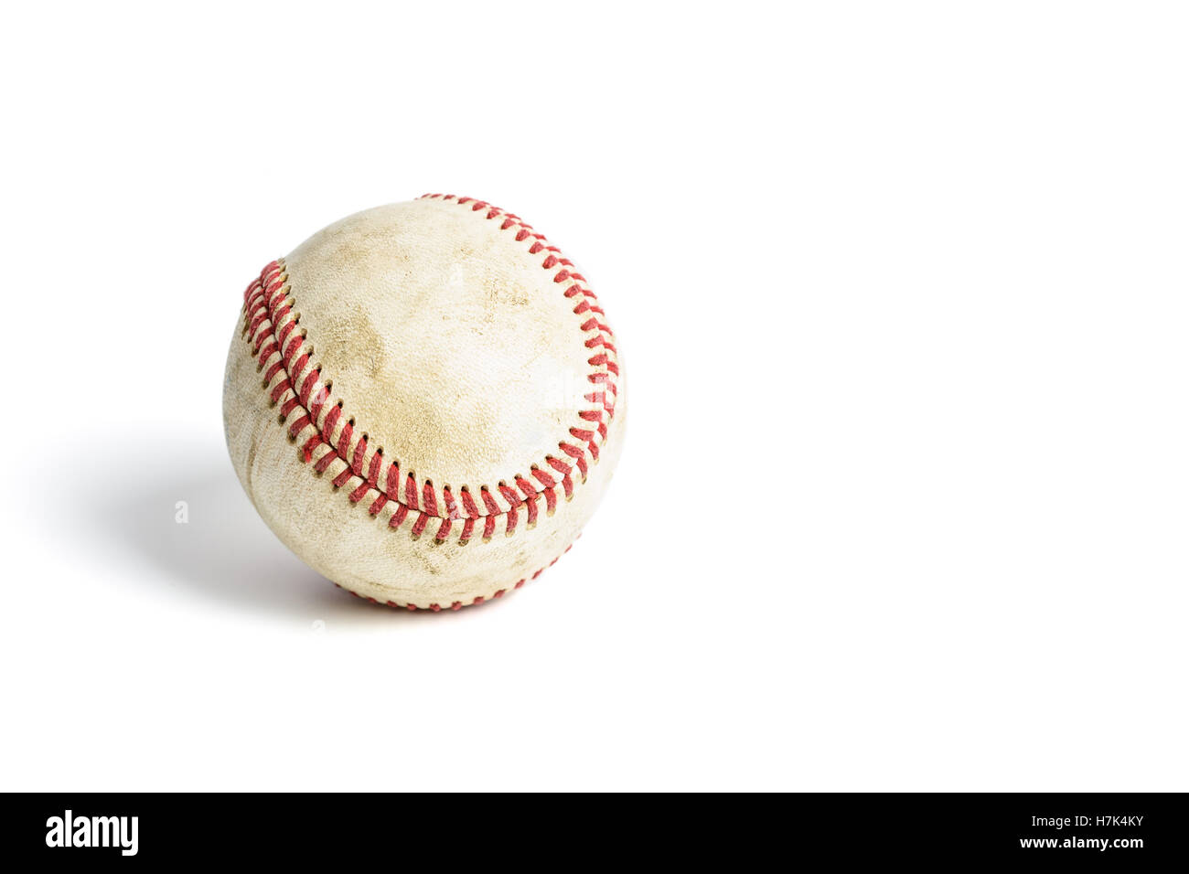 dirty baseball isolated on white background Stock Photo - Alamy