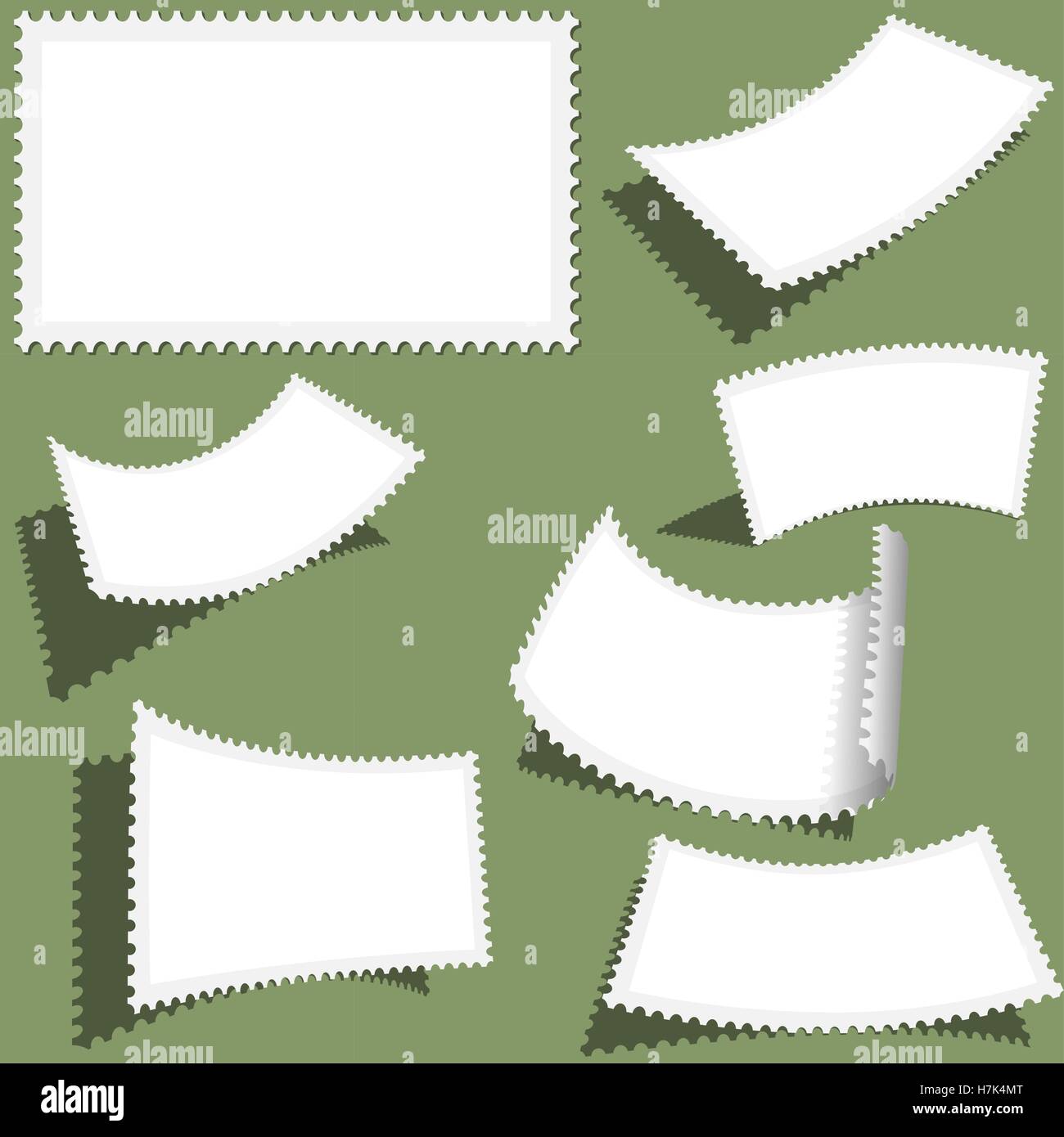 Blank White Stamps Set Stock Vector Image & Art - Alamy