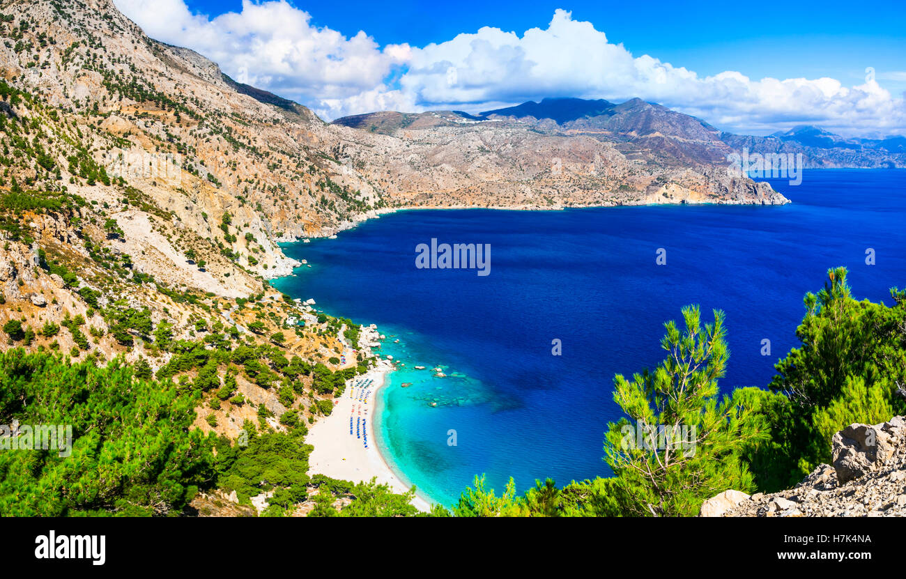 amazing Greek islands - Karpathos, Apella beach Stock Photo - Alamy