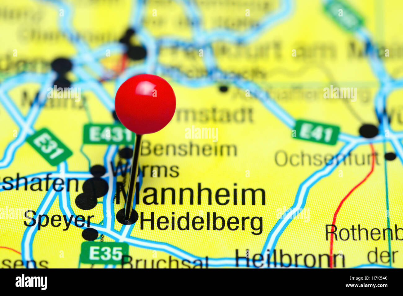Heidelberg city map hi-res stock photography and images - Alamy