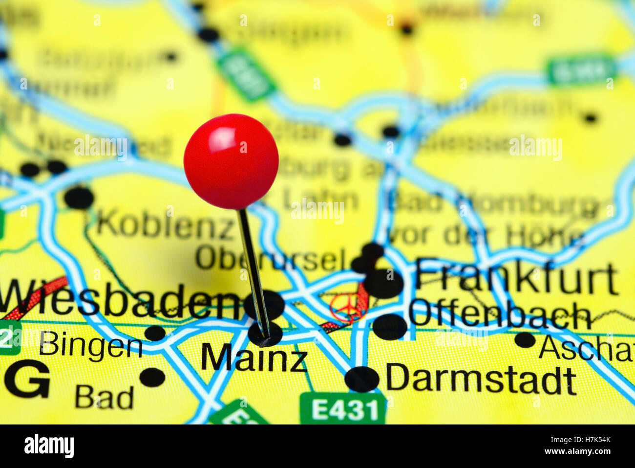 Mainz map hi-res stock photography and images - Alamy