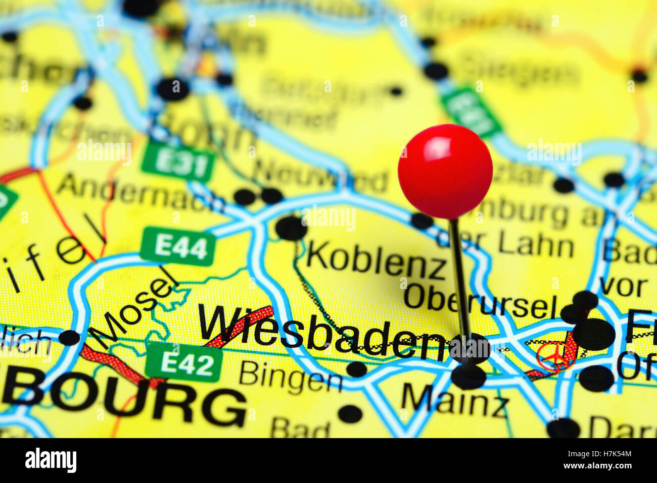 Map of wiesbaden hi-res stock photography and images - Alamy