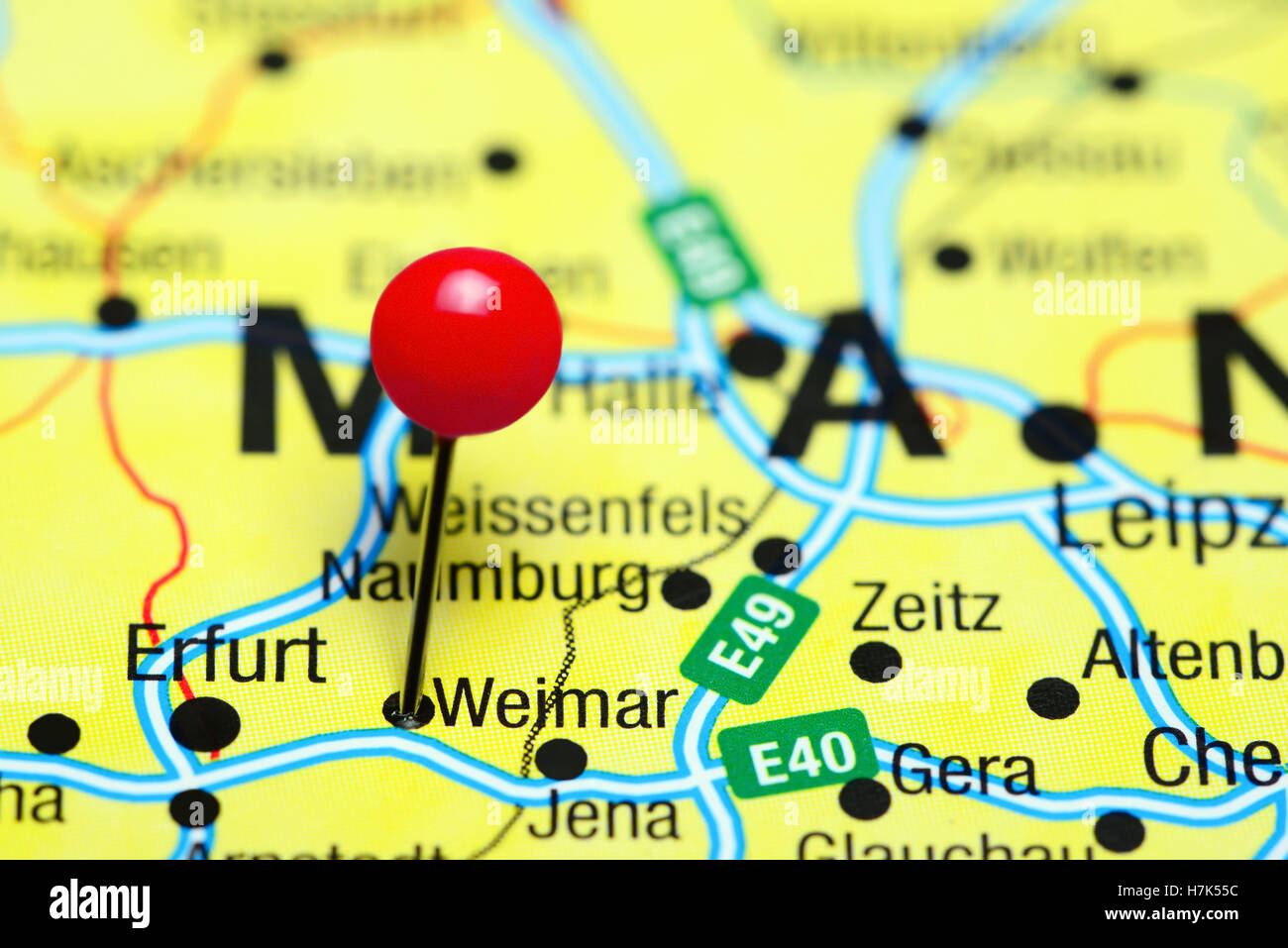 Weimar map hi-res stock photography and images - Alamy