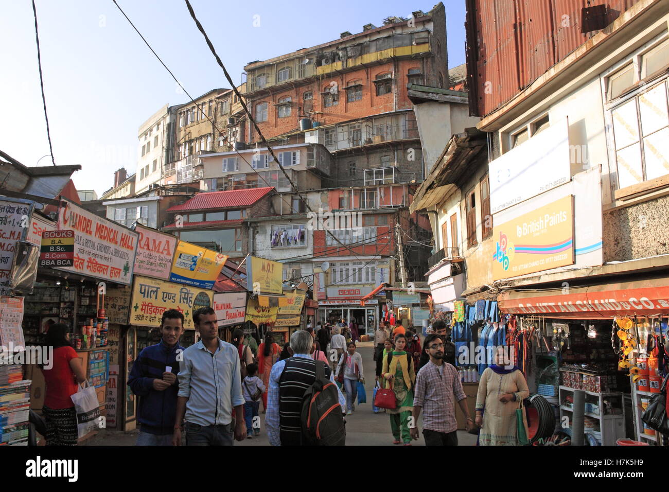 Lower Bazar, Shimla, Himachal Pradesh, India, Indian subcontinent ...