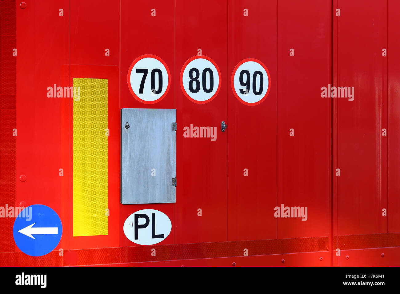 Truck transport / signage Stock Photo - Alamy
