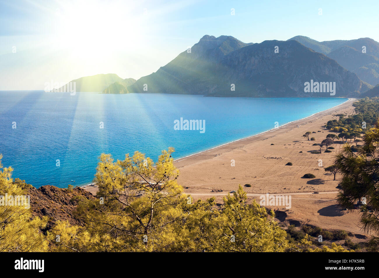Beach at Mediterranean sea. Cirali, Turkey Stock Photo - Alamy