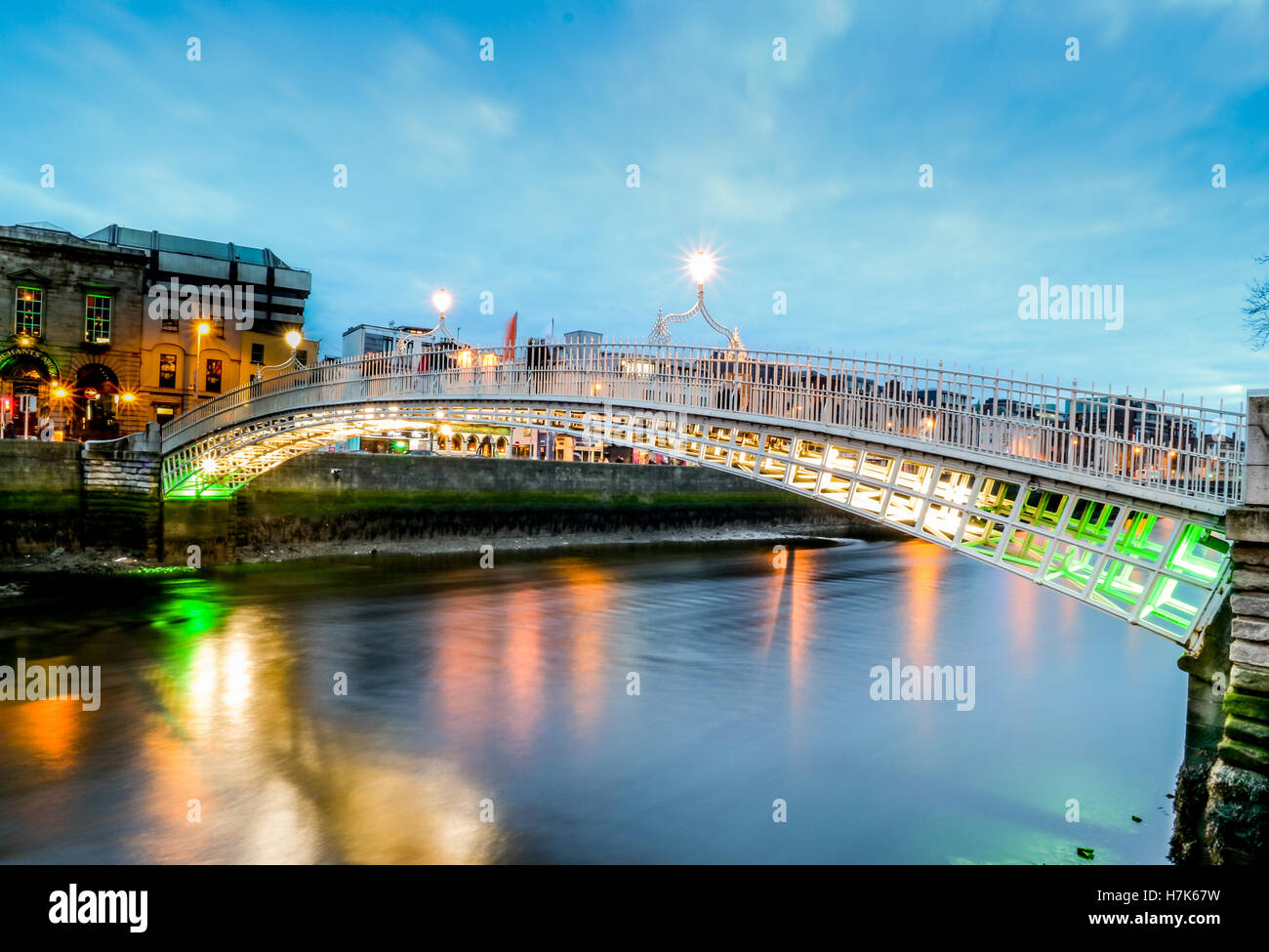 The Penny Ha'penny Bridge, and officially the Liffey Bridge, is a ...